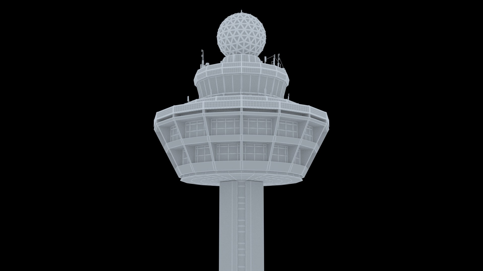 3D Singapore Air Control Tower - TurboSquid 1447252