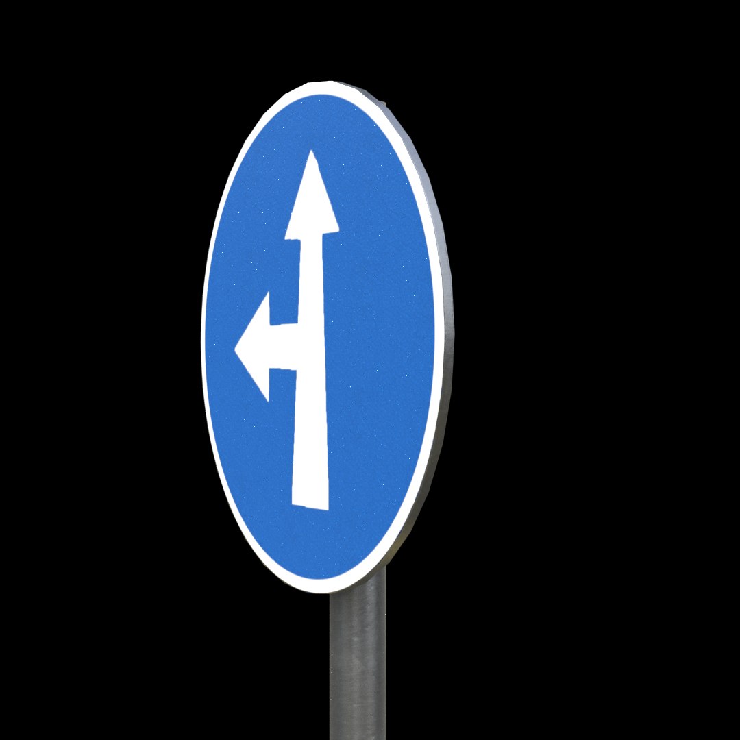 Compulsory roadsign 3D model - TurboSquid 1516073