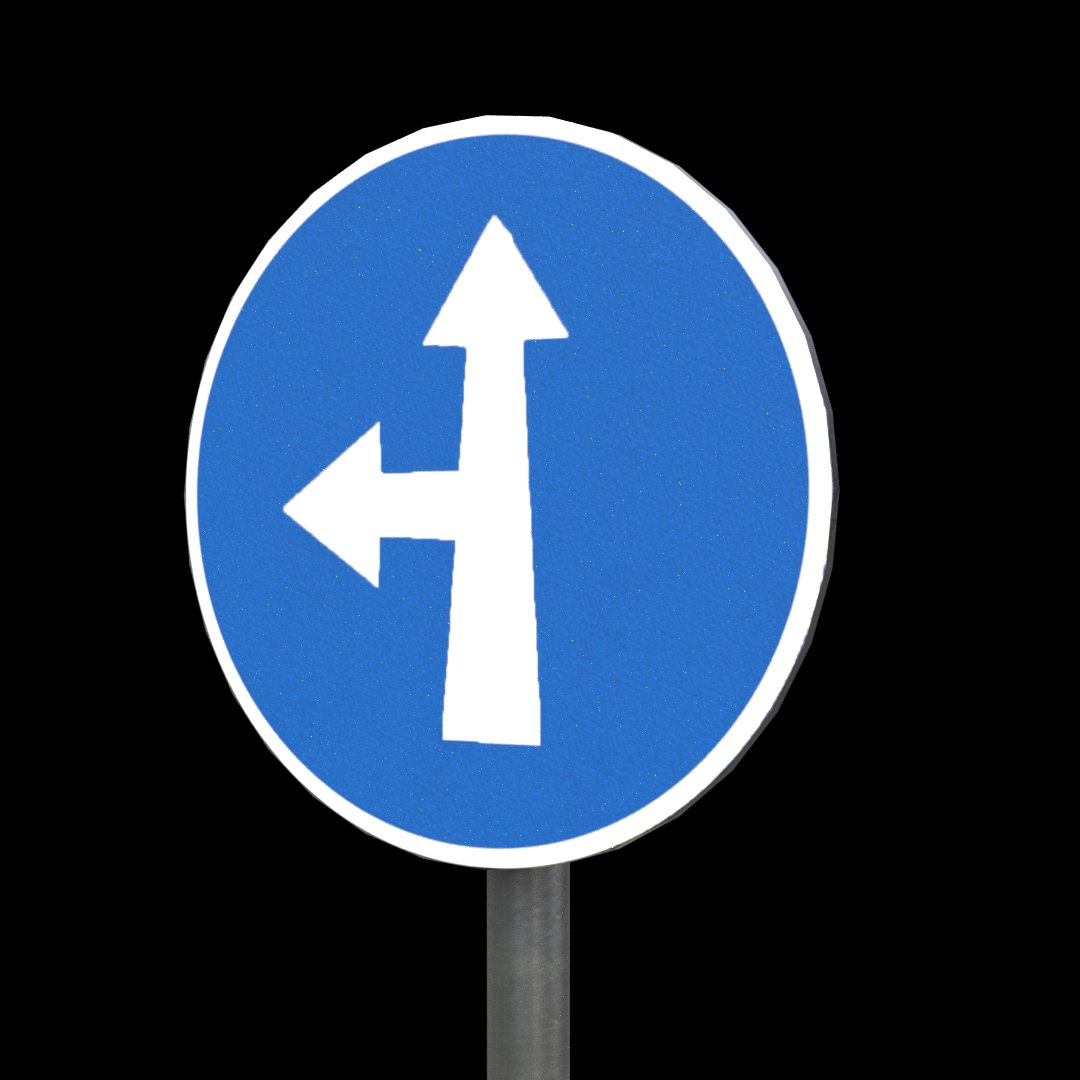 Compulsory roadsign 3D model - TurboSquid 1516073