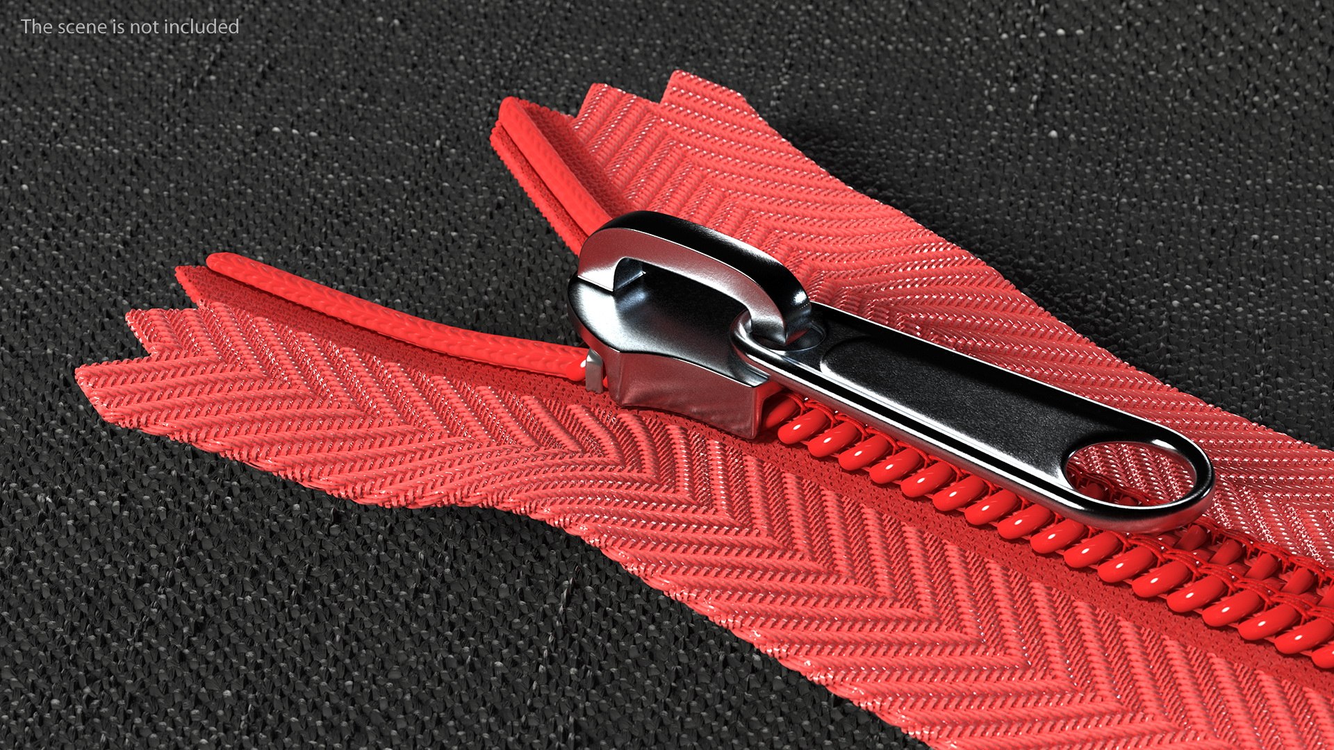 3D Open End Nylon Coil Zipper Red - TurboSquid 1809782