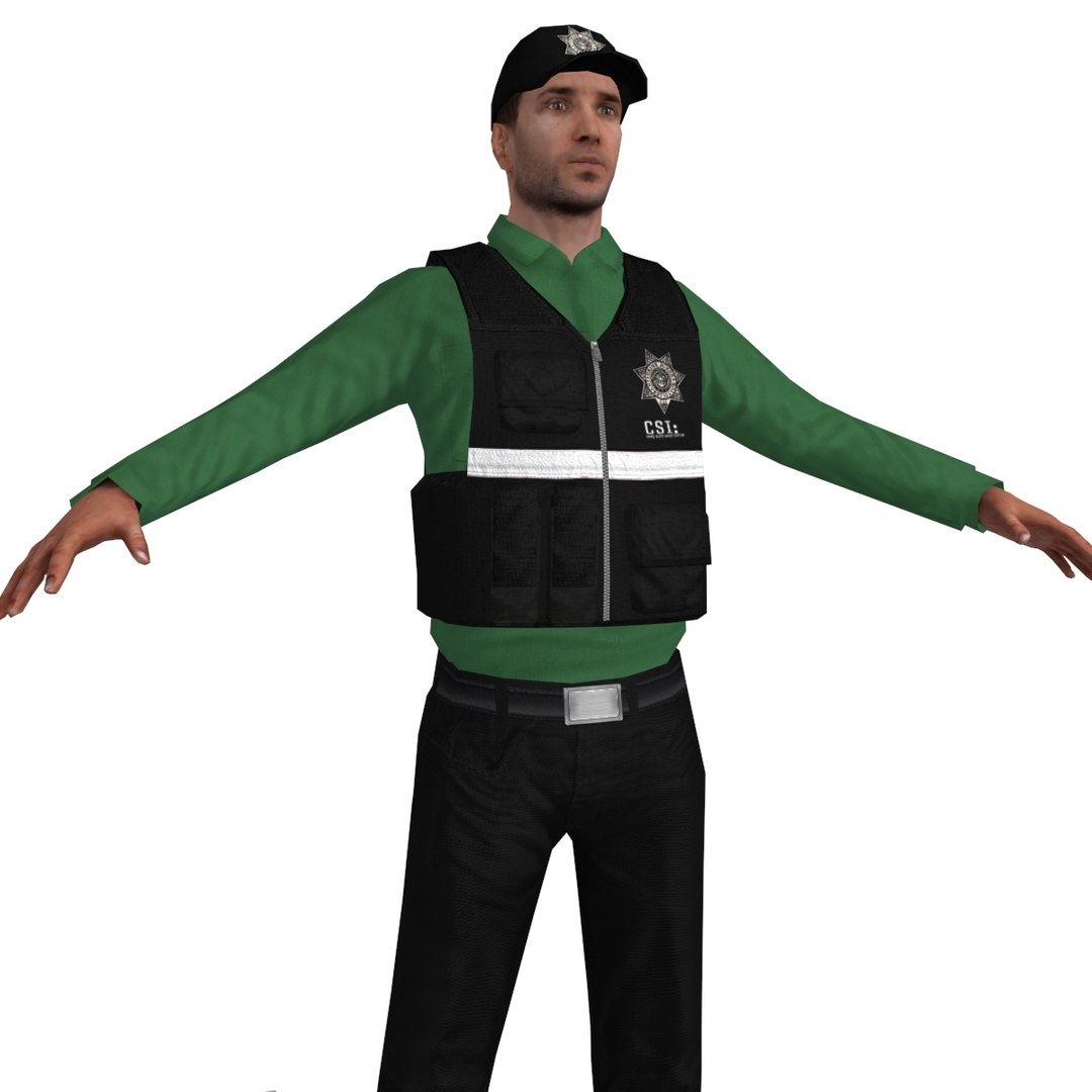 3d Rigged Csi Agent 4