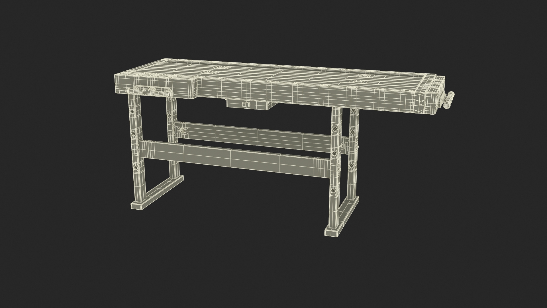 3D Model Wood Workbench - TurboSquid 2268615