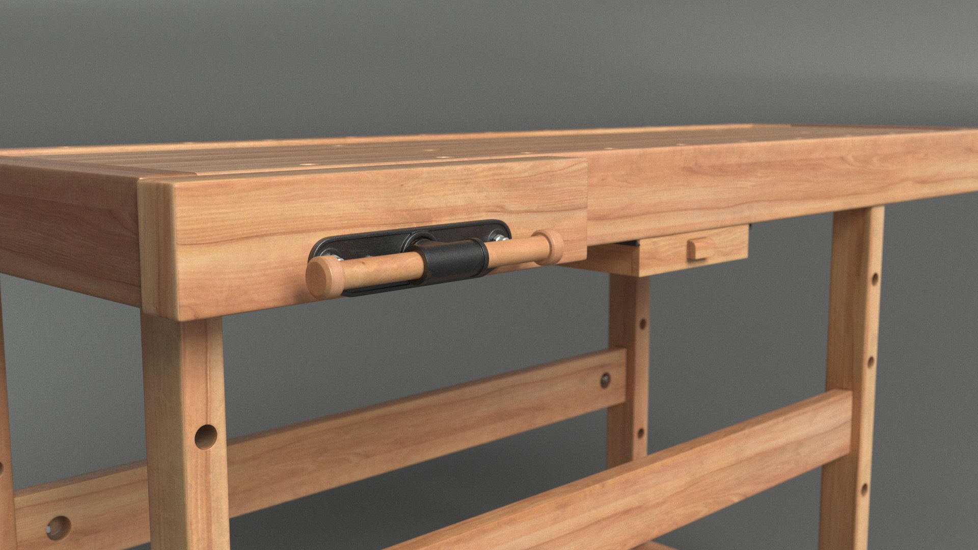 3D Model Wood Workbench - TurboSquid 2268615