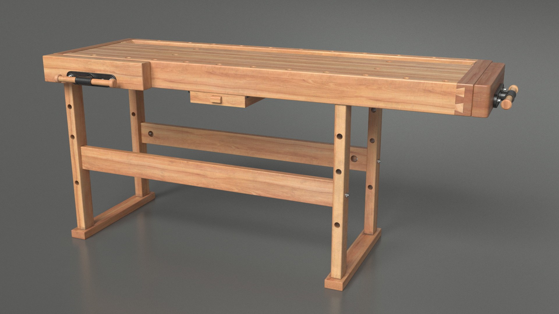 3D Model Wood Workbench - TurboSquid 2268615