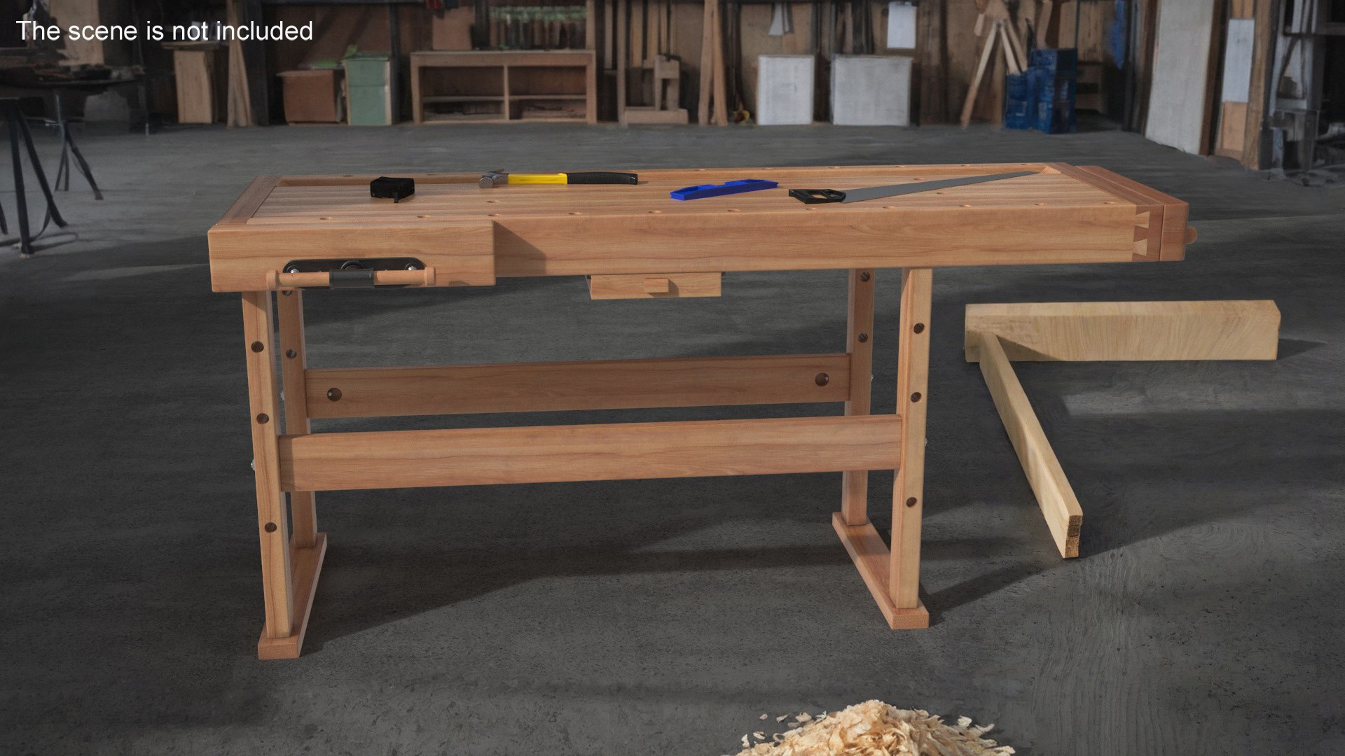 3D Model Wood Workbench - TurboSquid 2268615