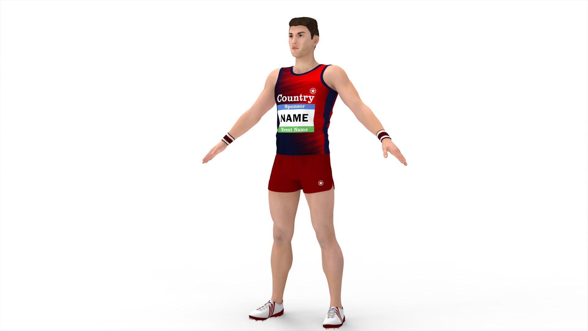3D Athlete Runner - TurboSquid 2240772