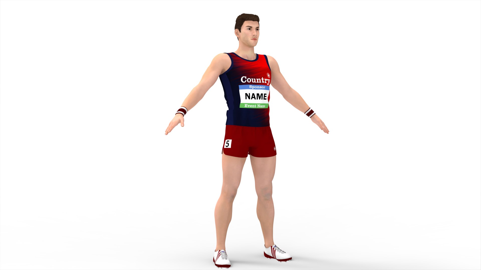 3D Athlete Runner - TurboSquid 2240772