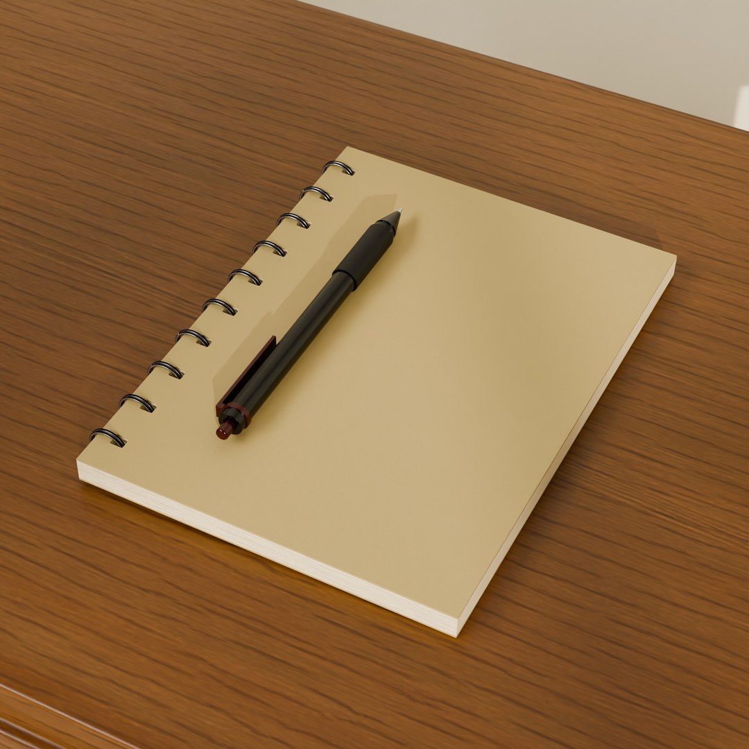 3D Pen And Notepad - TurboSquid 2364947