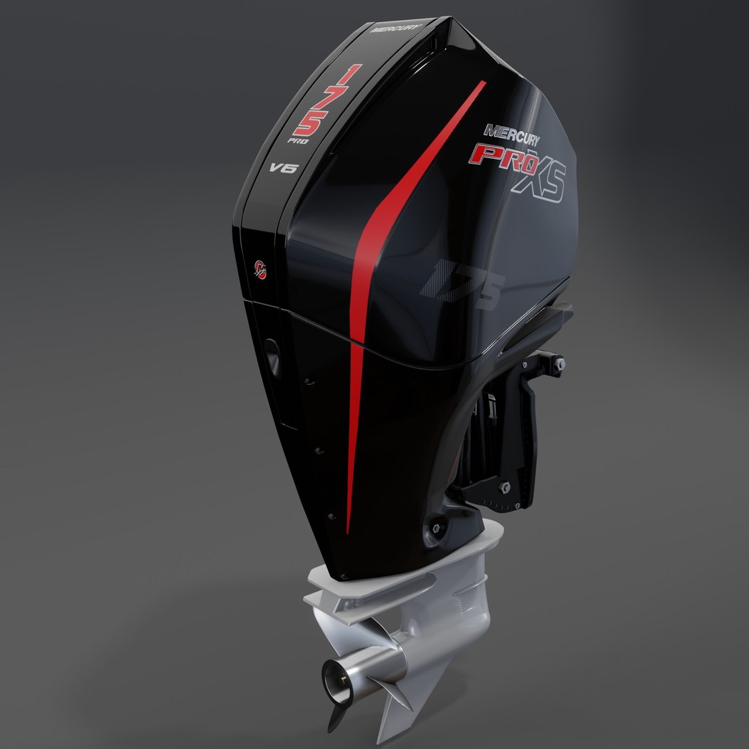 3D Model Mercury Pro XS 175 Outboard PBR Model 3D - TurboSquid 2240332