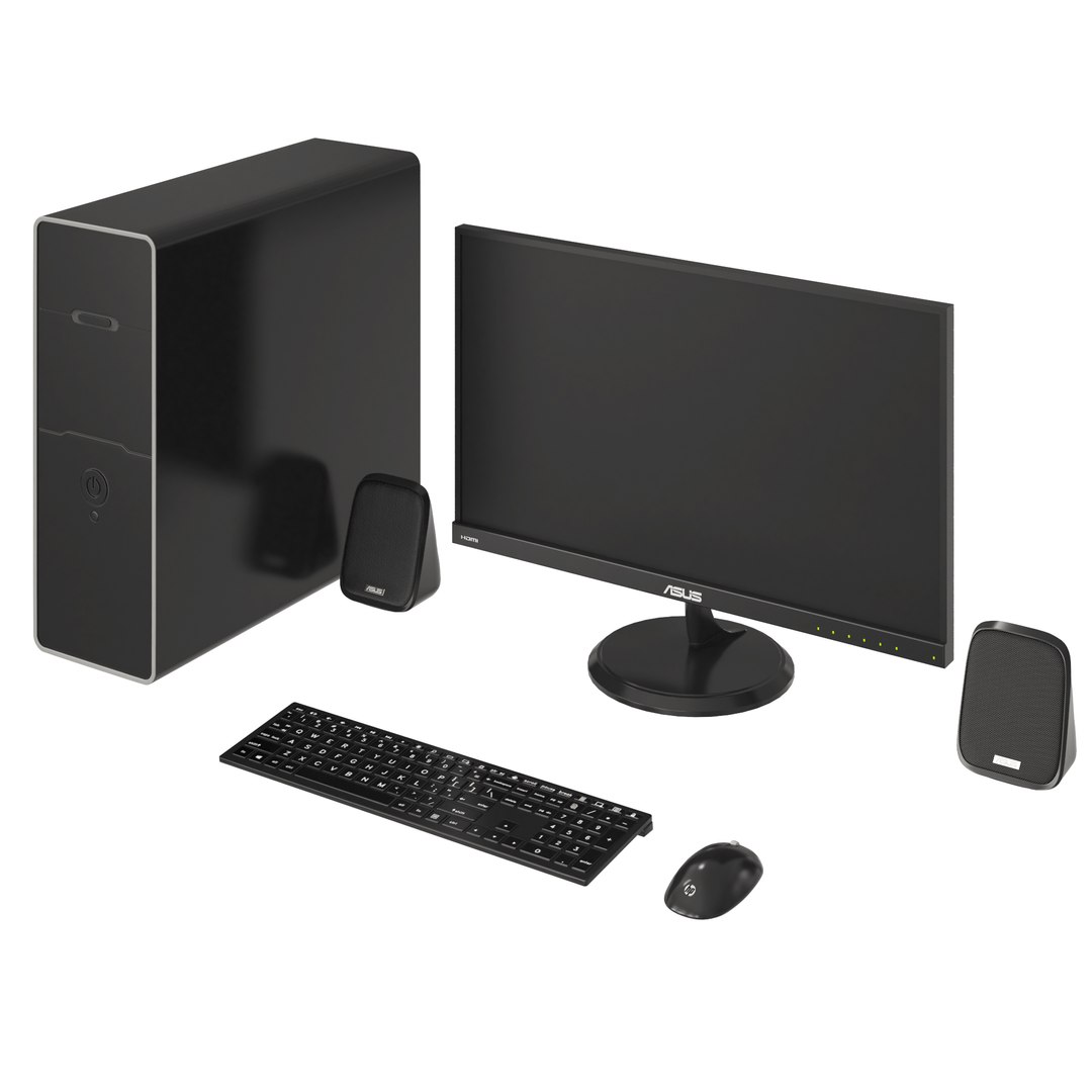 3D Personal Black Asus Model - TurboSquid 1518944