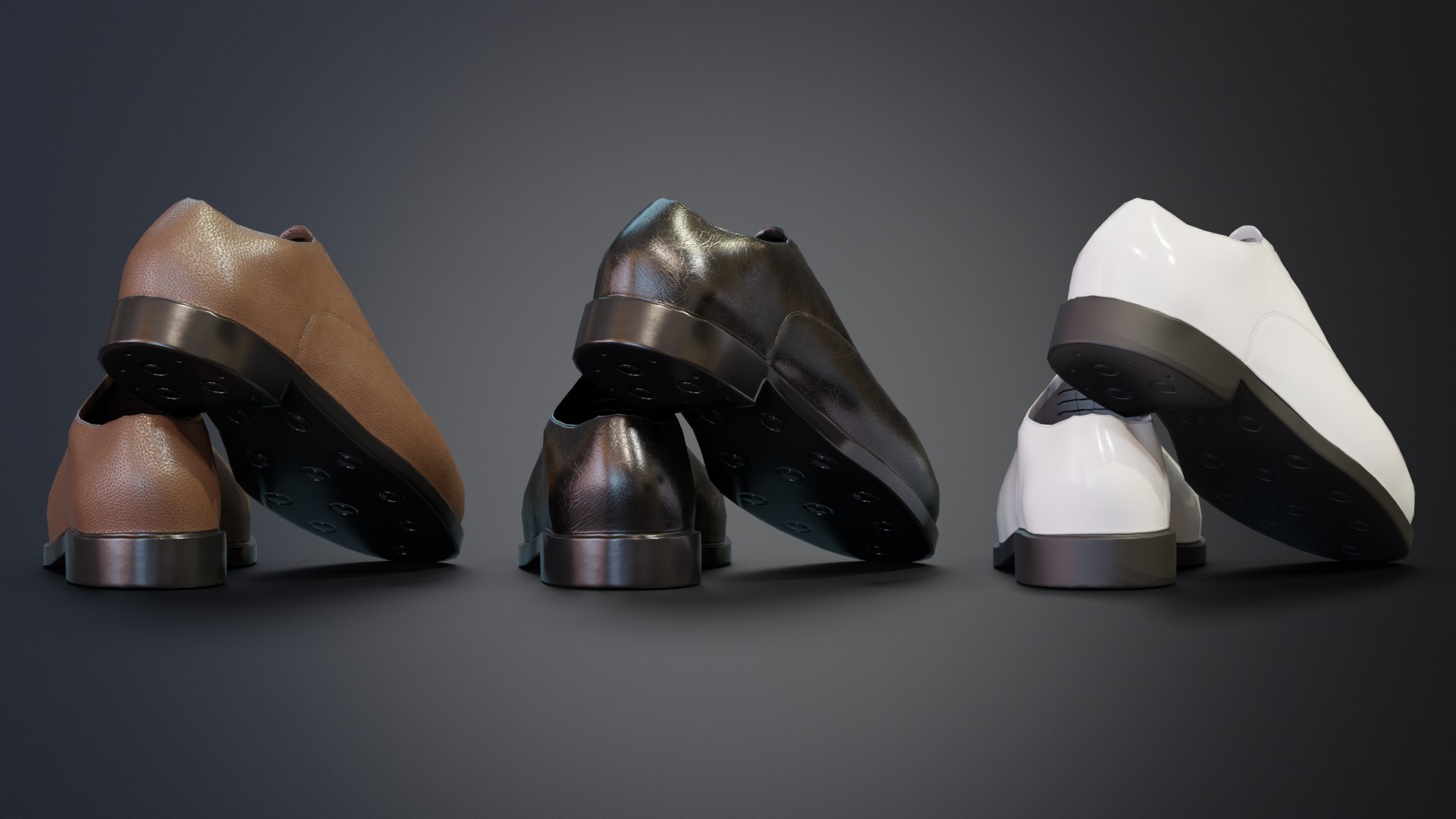3D Men Leather Shoes Collection - Realistic And Game-Ready - TurboSquid ...