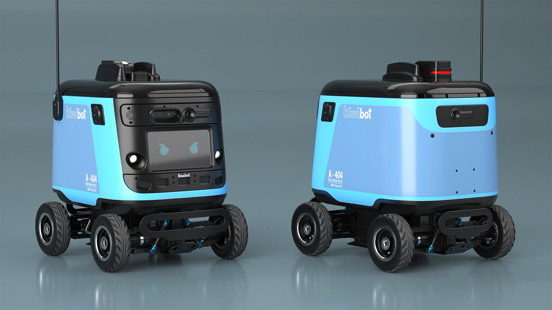 3D Delivery Robot Kiwibot Cyan - TurboSquid 2256322