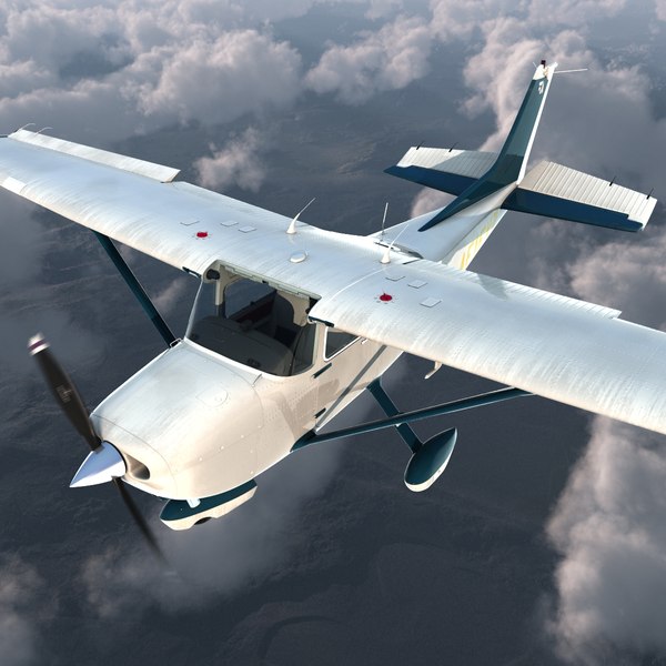 cessna 172 rigged 3d max