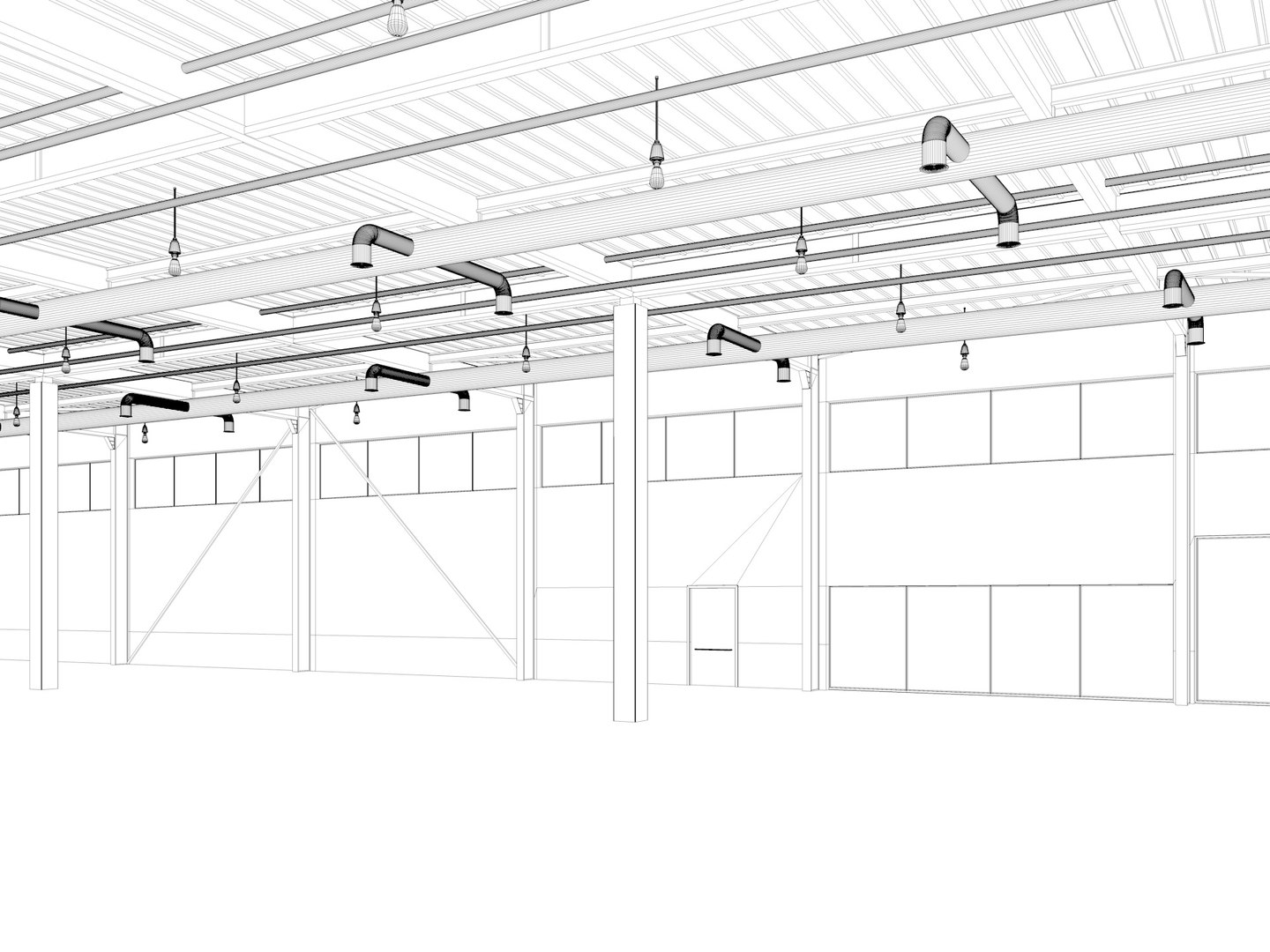 Modern Warehouse interior model - TurboSquid 2057513