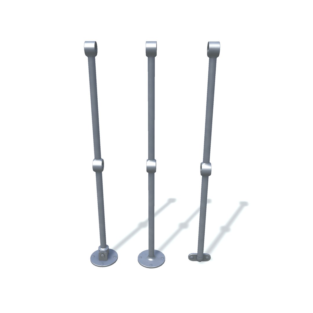 Rail Stanchion E Stainless 3D - TurboSquid 1448316