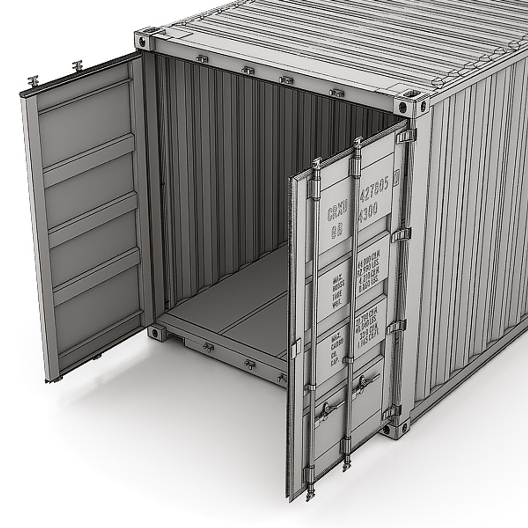 3d model iso container 12m 40ft