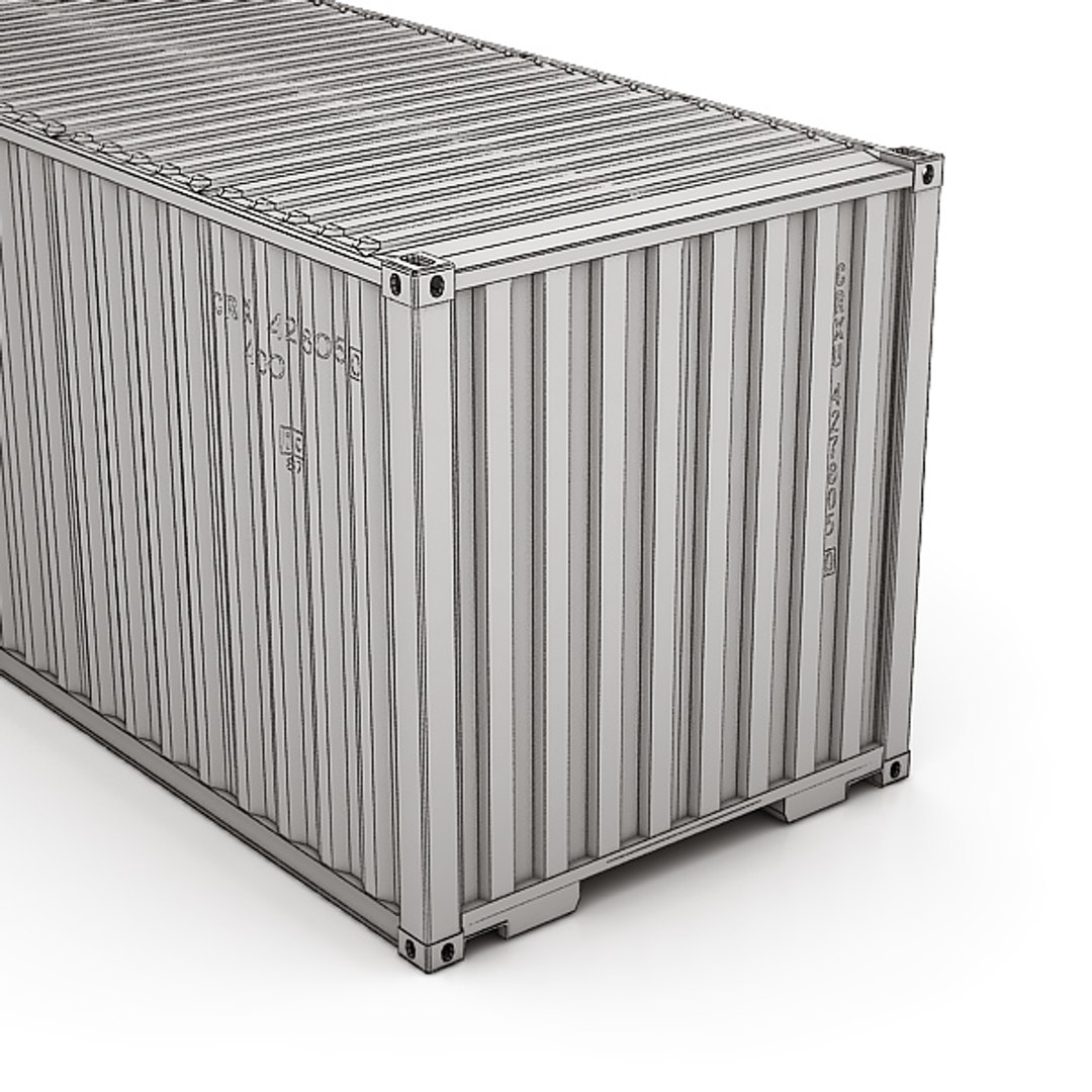 3d model iso container 12m 40ft
