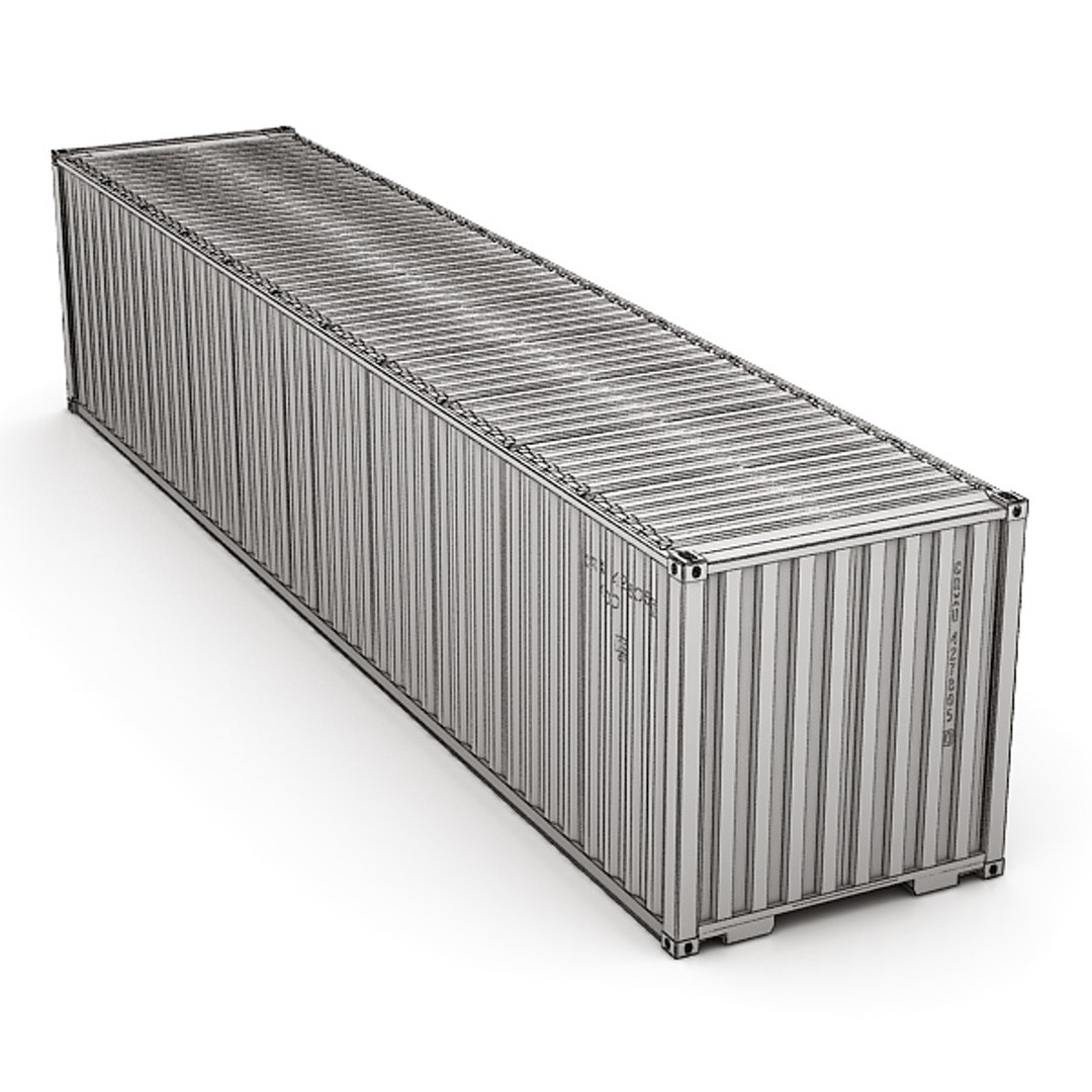 3d model iso container 12m 40ft
