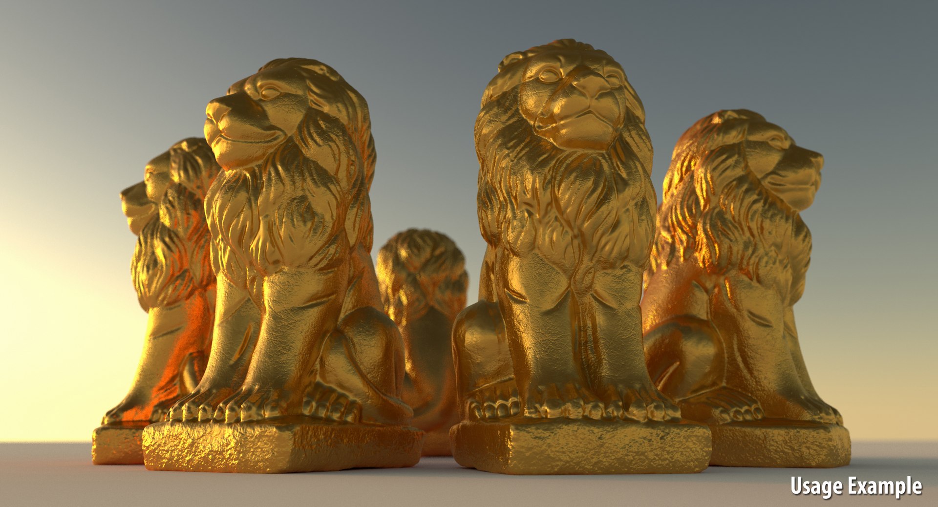 3d Model Of Lion Statue