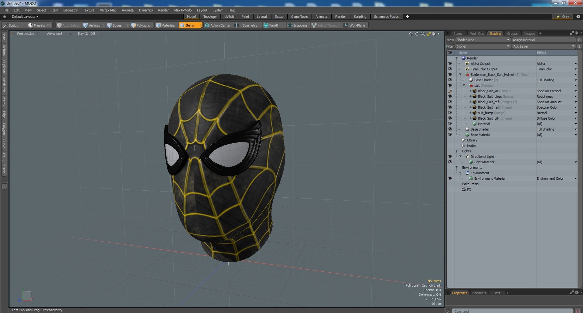 3D Spiderman Black Suit Helmet model - TurboSquid 2092538