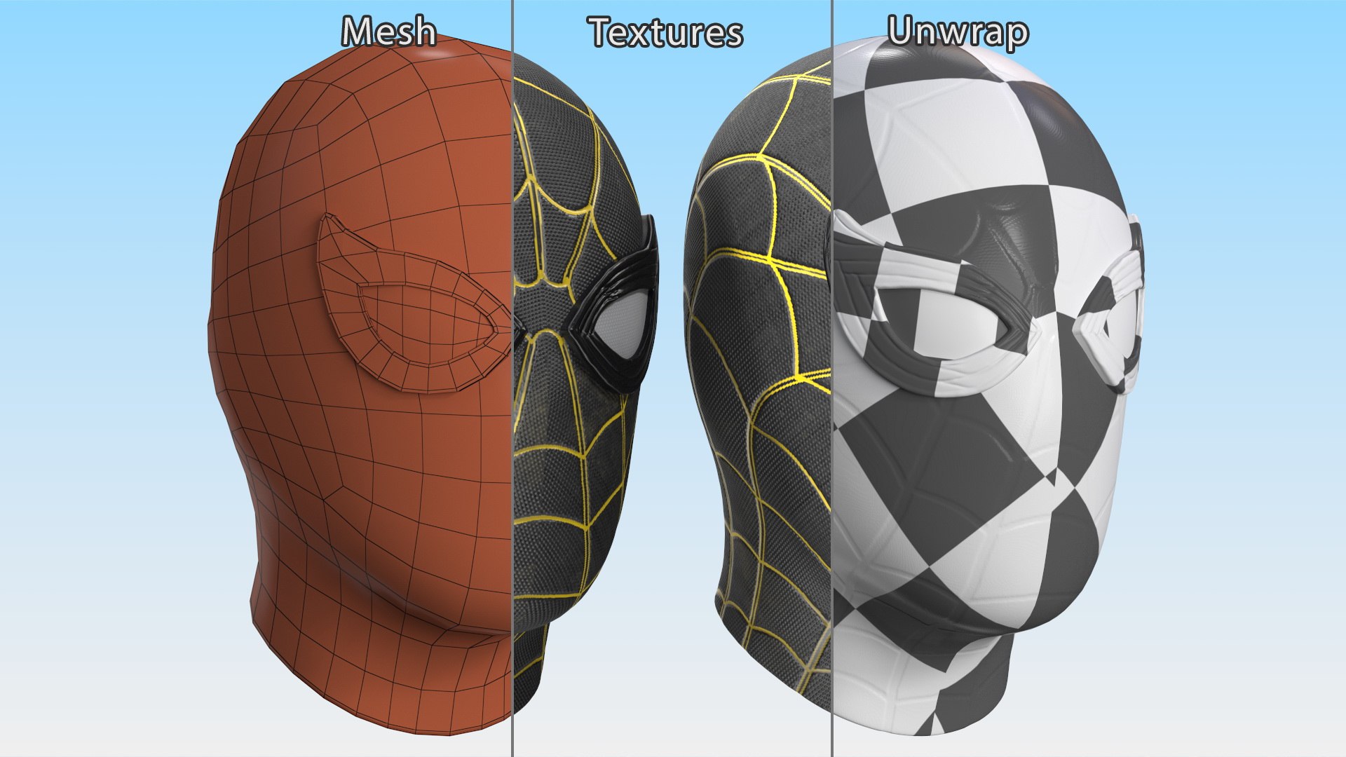 3D Spiderman Black Suit Helmet Model - TurboSquid 2092538