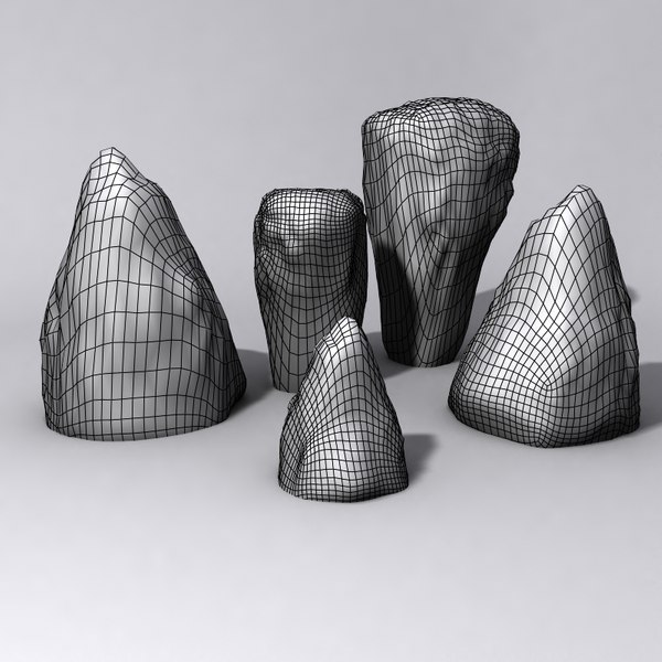free rocks 01 3d model