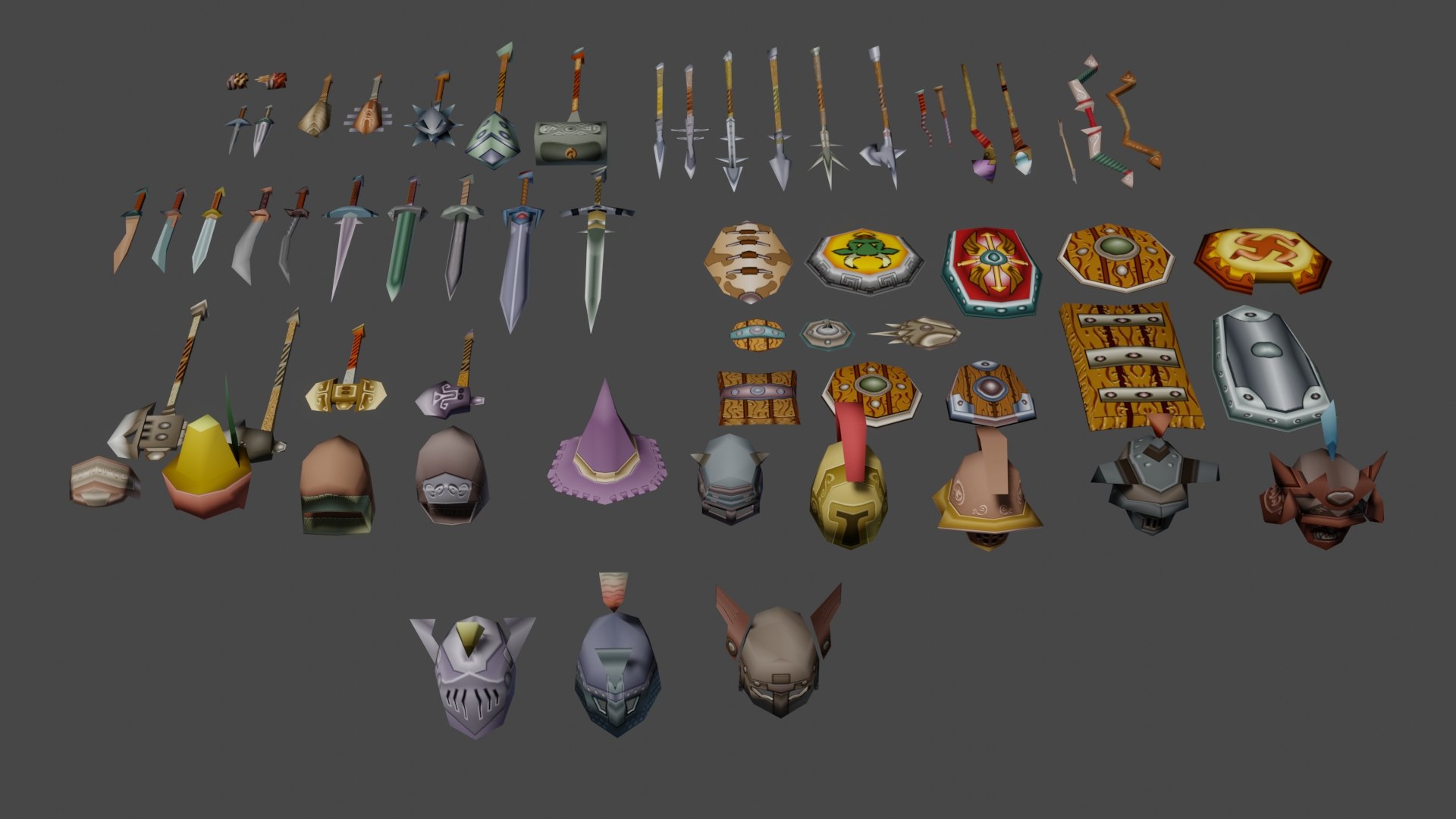 3D Low Poly Minimal - Adventurer's Gear - Set Model - TurboSquid 1714562