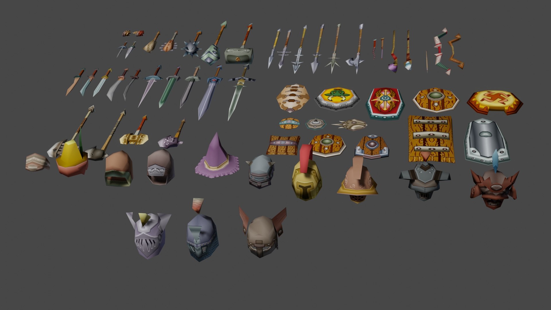 3D Low Poly Minimal - Adventurer's Gear - Set Model - TurboSquid 1714562