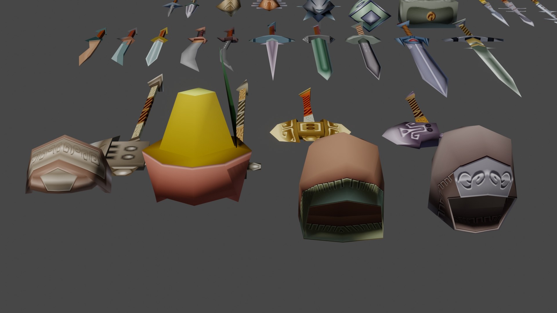 3D Low Poly Minimal - Adventurer's Gear - Set Model - TurboSquid 1714562