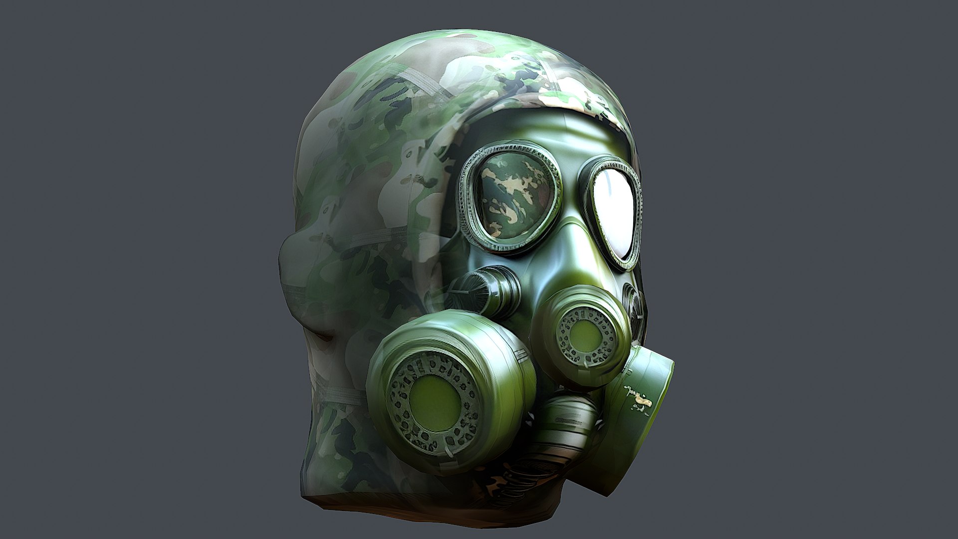 3D Model Gas Mask Helmet 3d Model Military Combat Soldier Armor Scifi ...