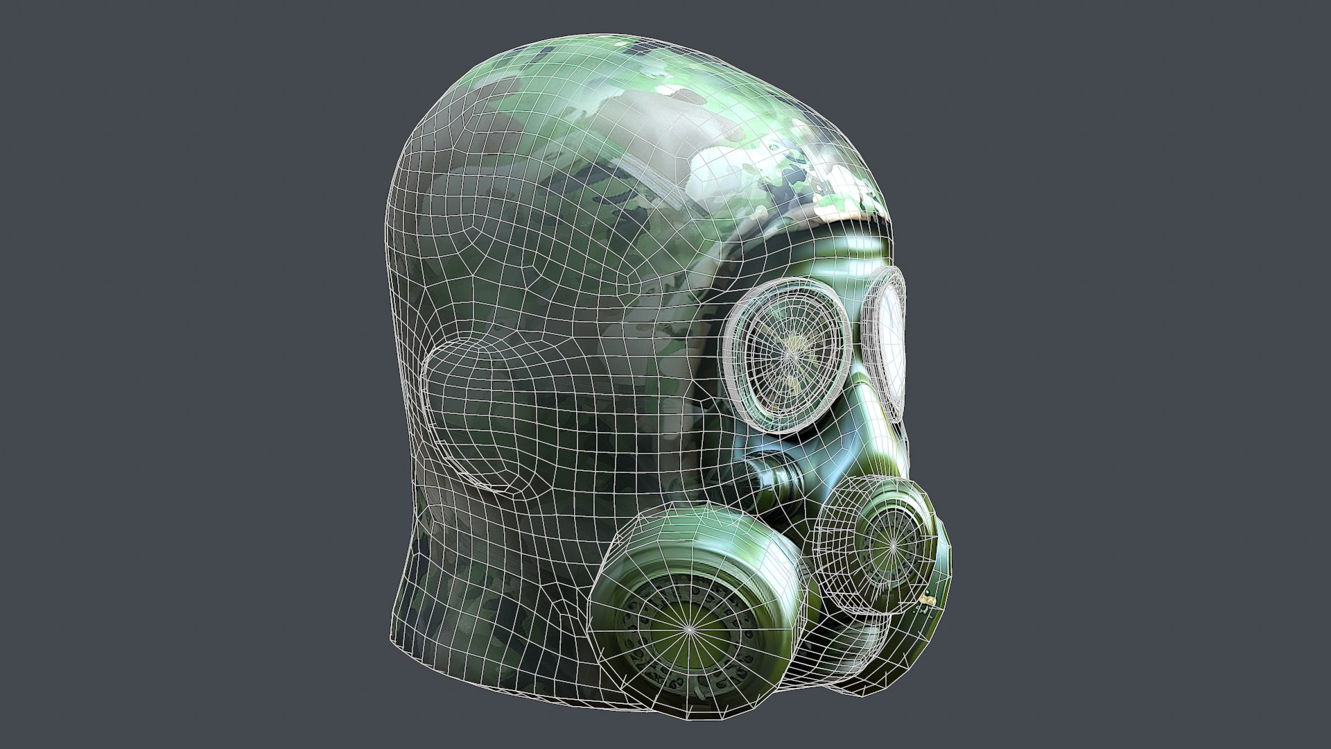 3D Model Gas Mask Helmet 3d Model Military Combat Soldier Armor Scifi ...