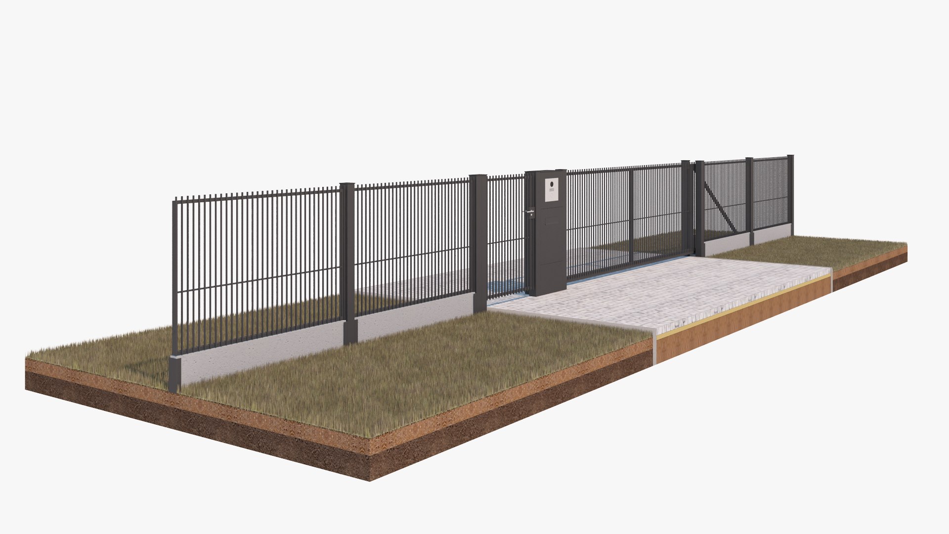 3D Sliding Gate Model - TurboSquid 2067710