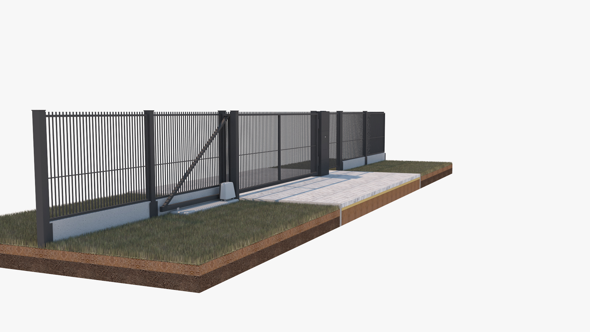 3D Sliding Gate Model - TurboSquid 2067710