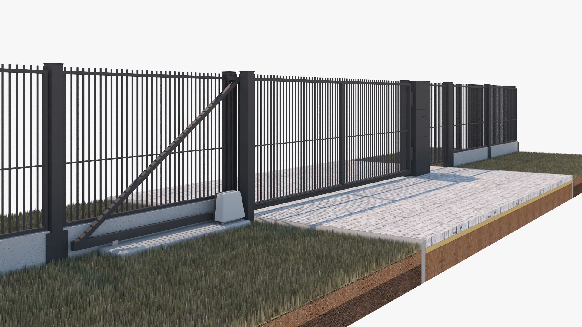 3D Sliding Gate Model - TurboSquid 2067710