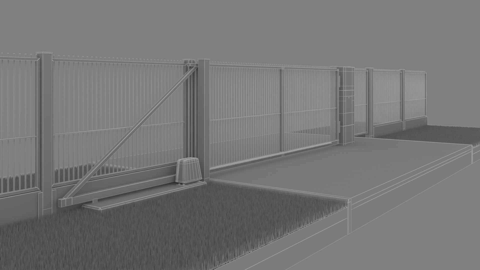 3D Sliding Gate Model - TurboSquid 2067710
