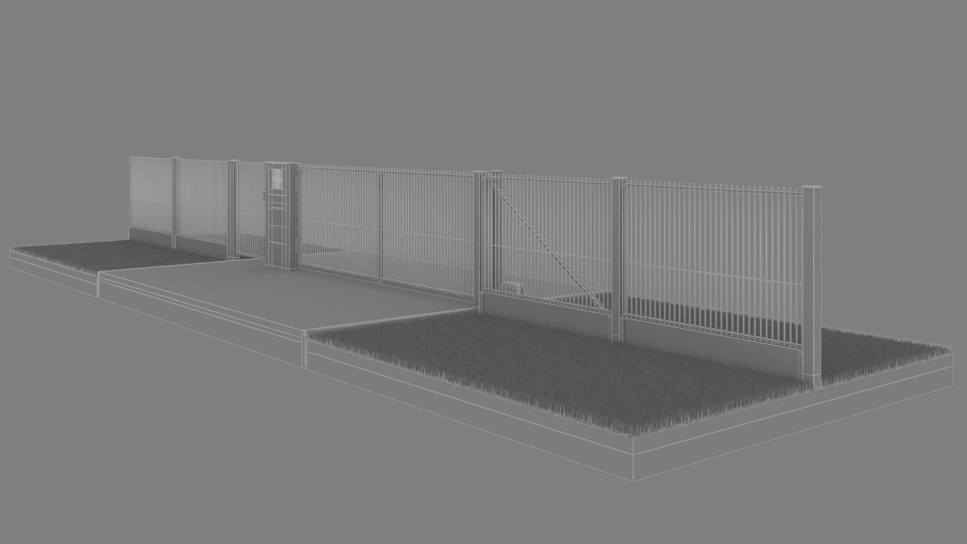 3D Sliding Gate Model - TurboSquid 2067710