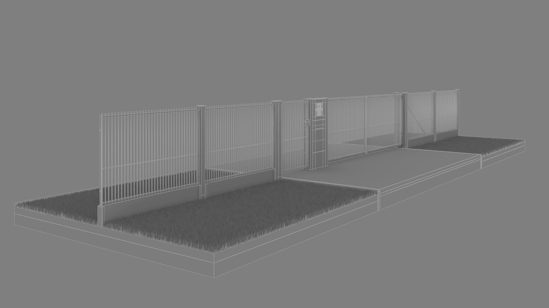 3D Sliding Gate Model - TurboSquid 2067710