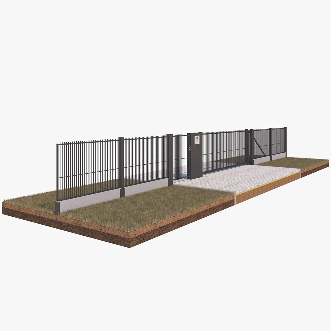 3D Sliding Gate model - TurboSquid 2067710