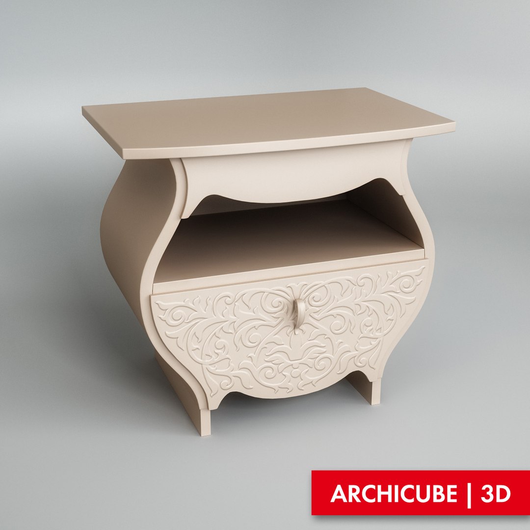3d model of bedside table