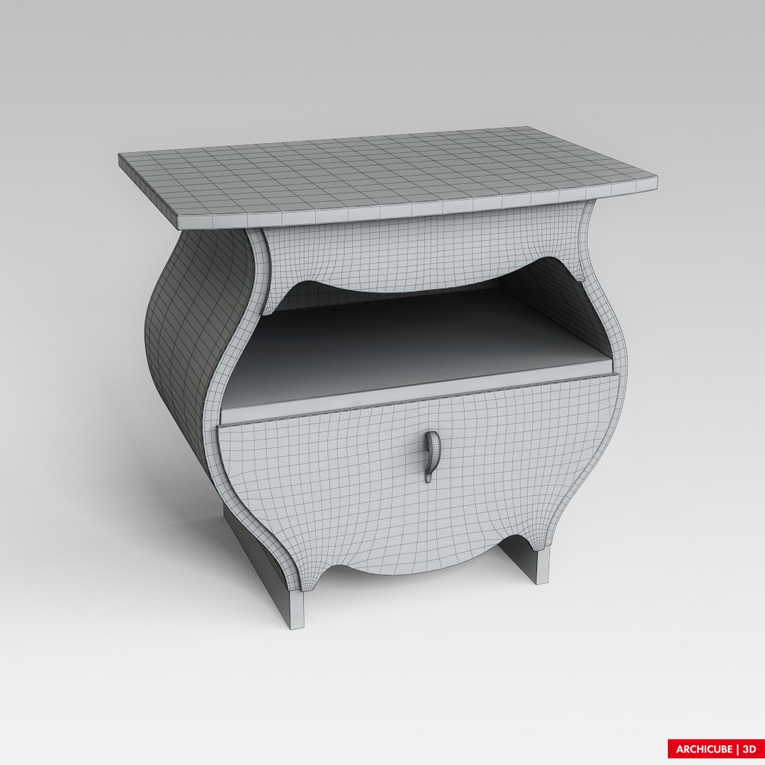 3d model of bedside table