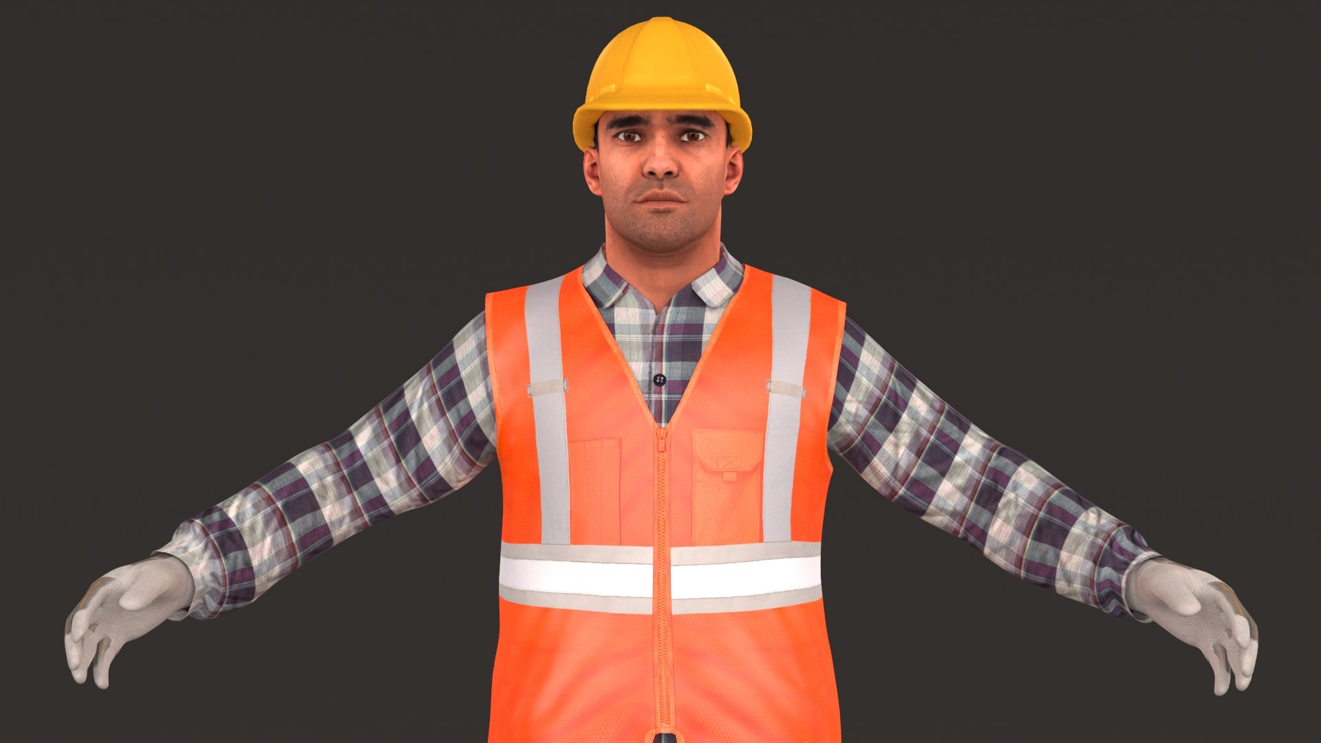 3D Construction Worker V2 Standard - TurboSquid 1528623