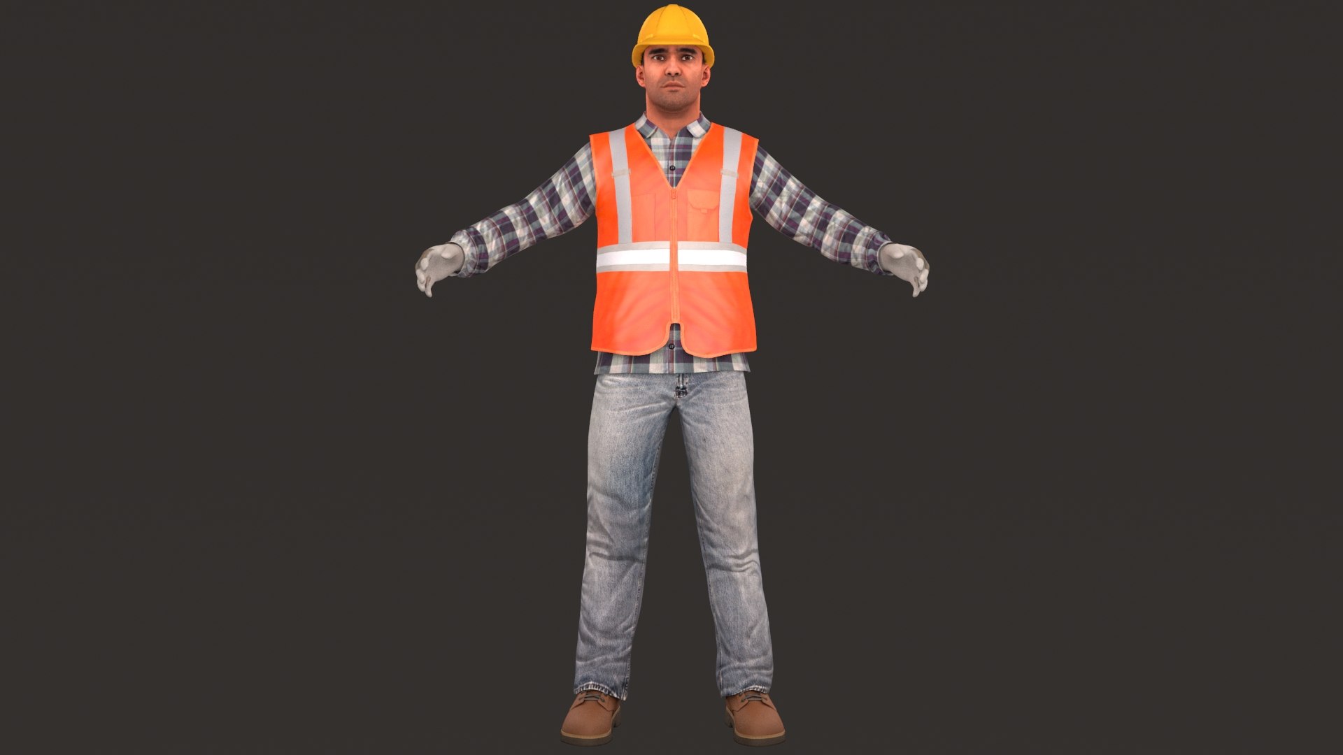 3D Construction Worker V2 Standard - TurboSquid 1528623
