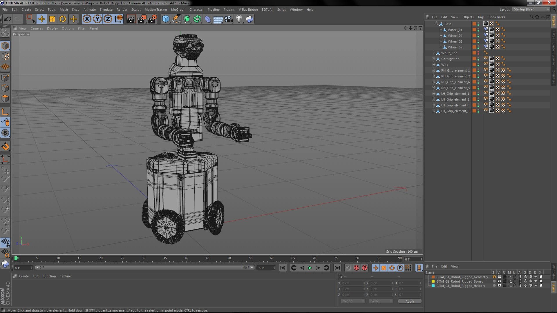 3D Space General-Purpose Robot Rigged for Cinema 4D model - TurboSquid ...