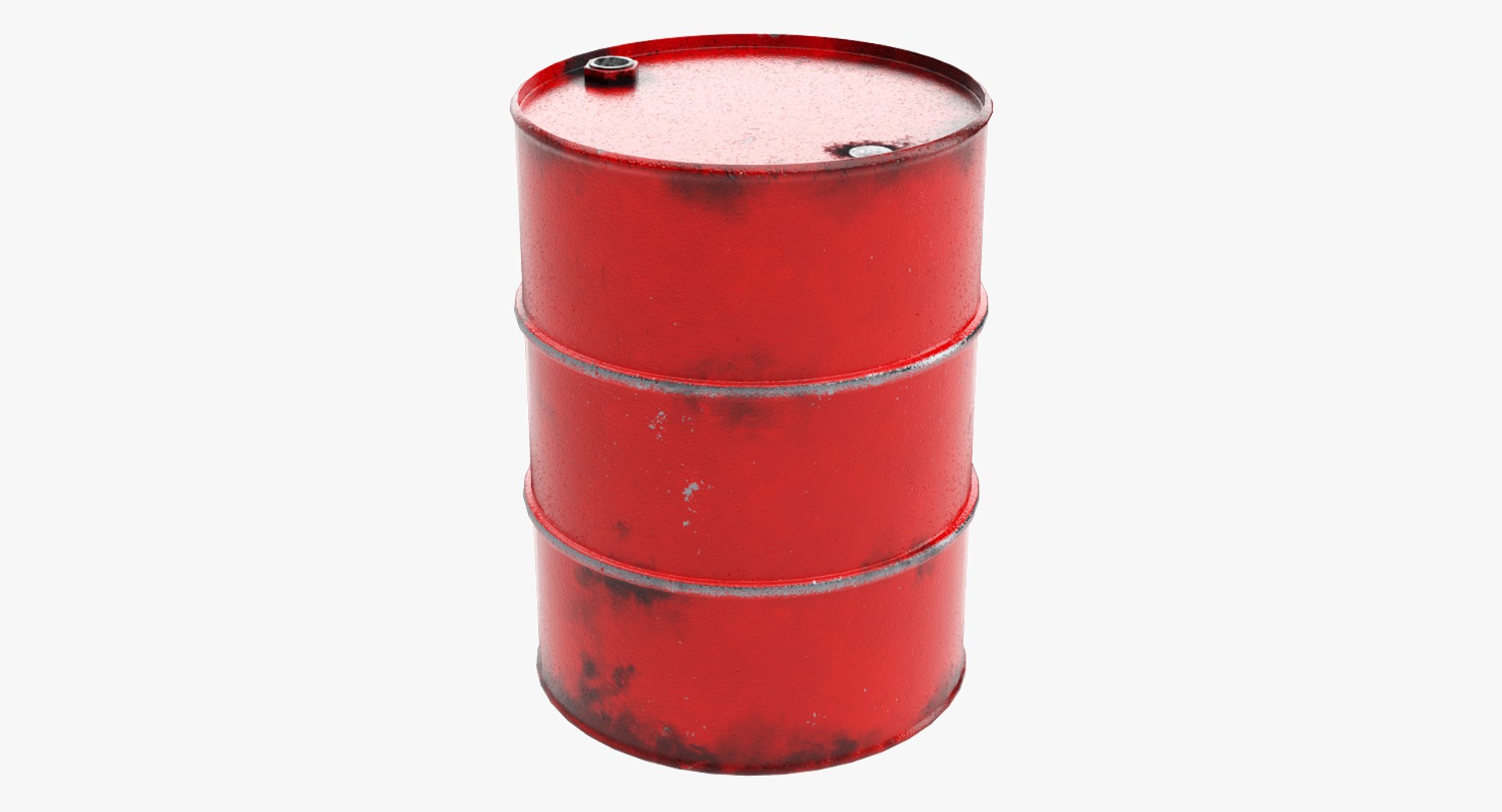 3D model red oil barrel - TurboSquid 1361582