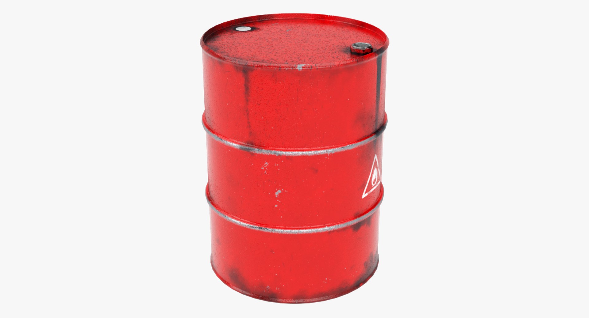 3D Model Red Oil Barrel - TurboSquid 1361582