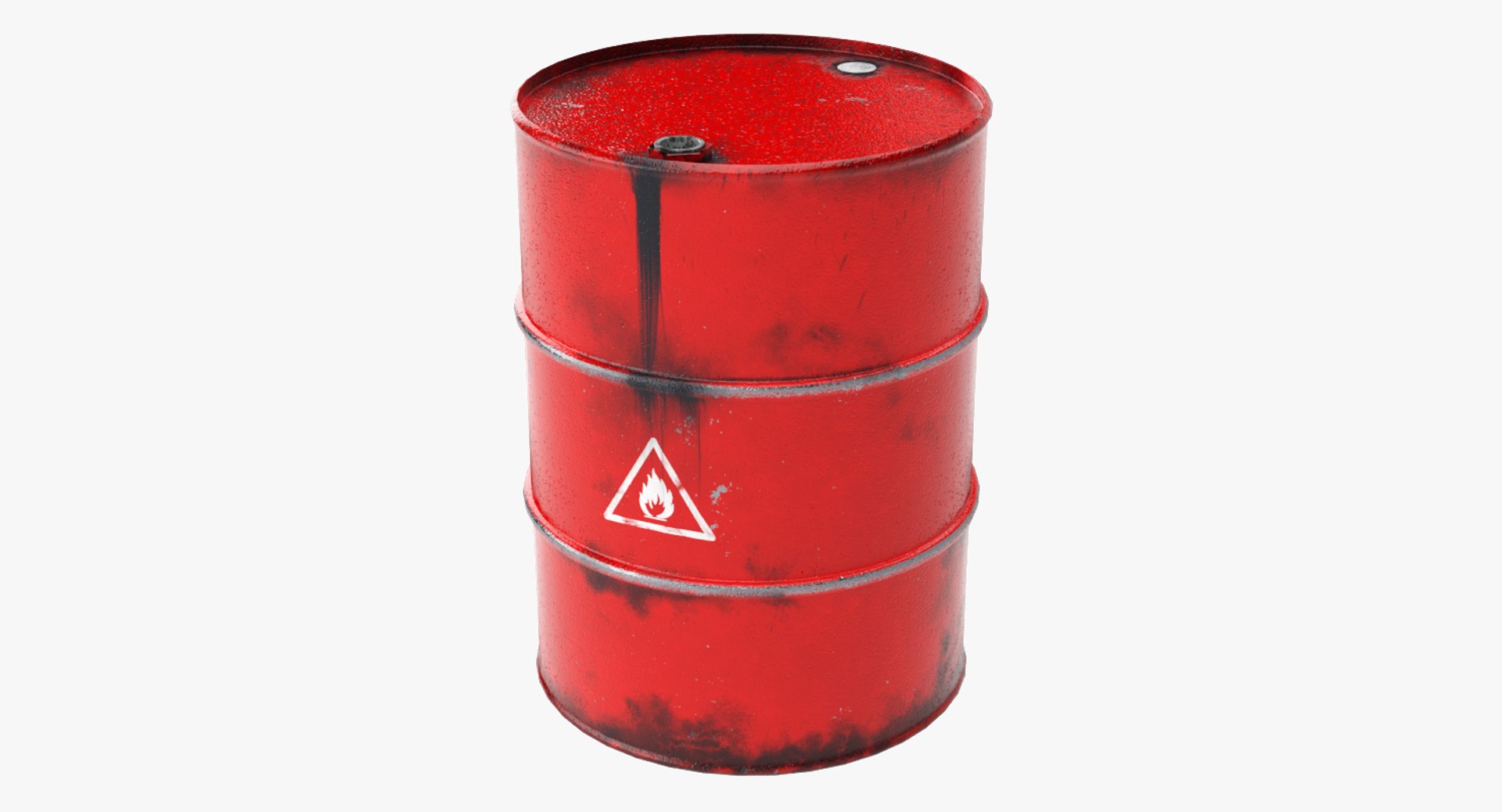 3D model red oil barrel - TurboSquid 1361582