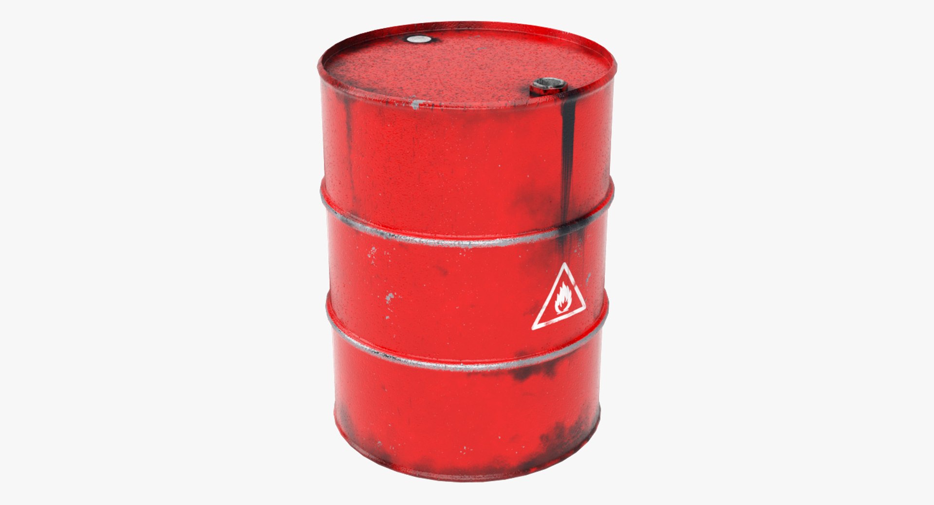 3D Model Red Oil Barrel - TurboSquid 1361582