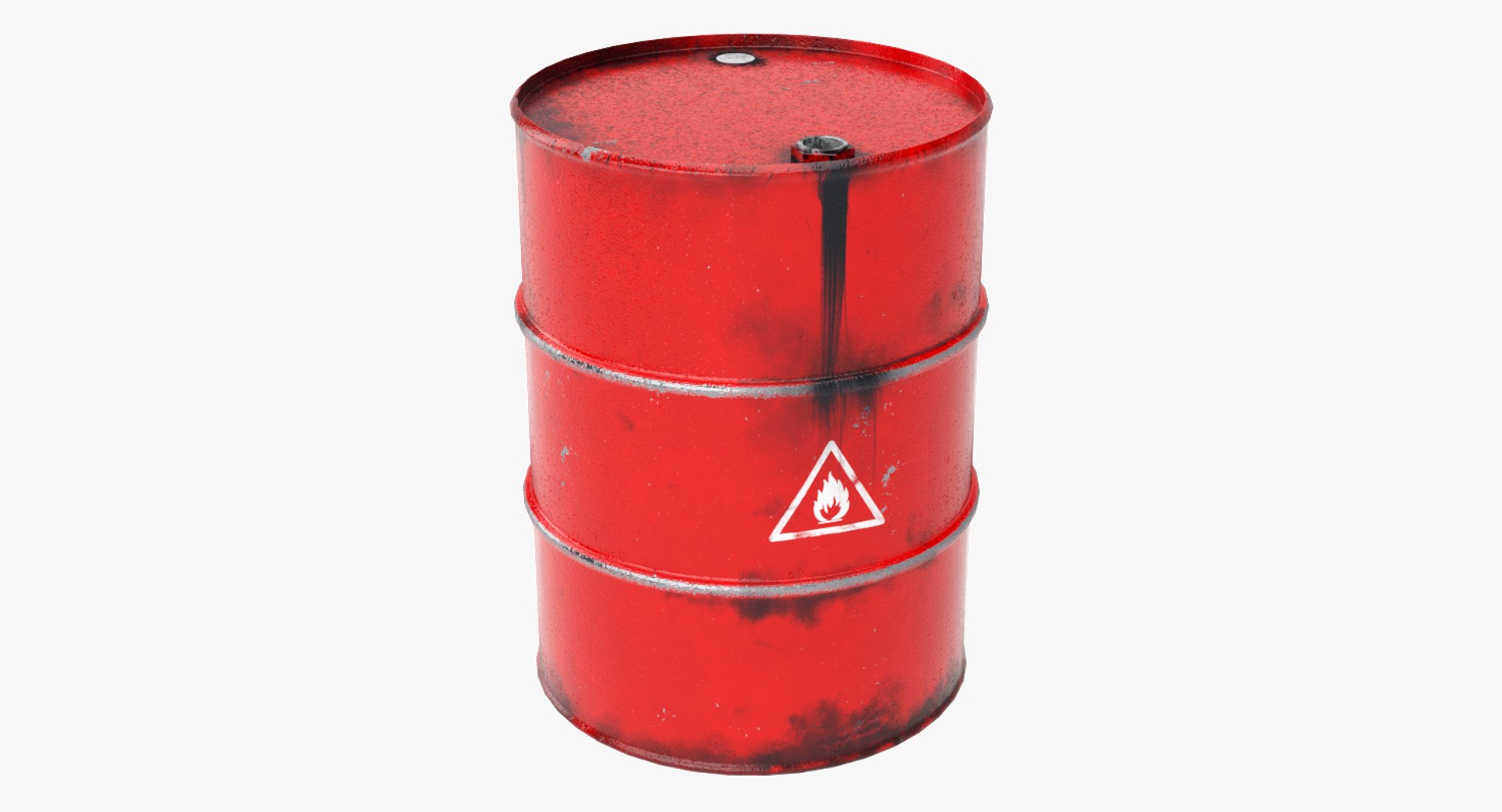 3D Model Red Oil Barrel - TurboSquid 1361582