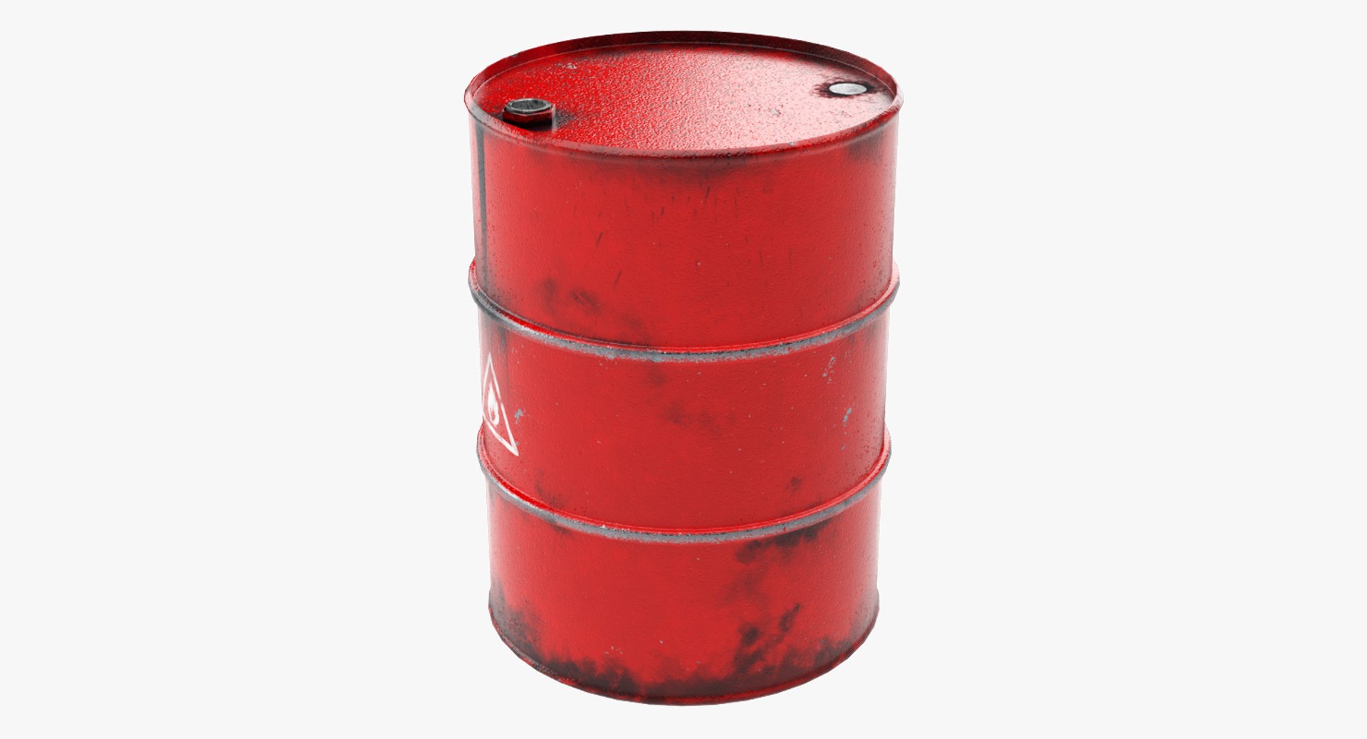 3D model red oil barrel - TurboSquid 1361582