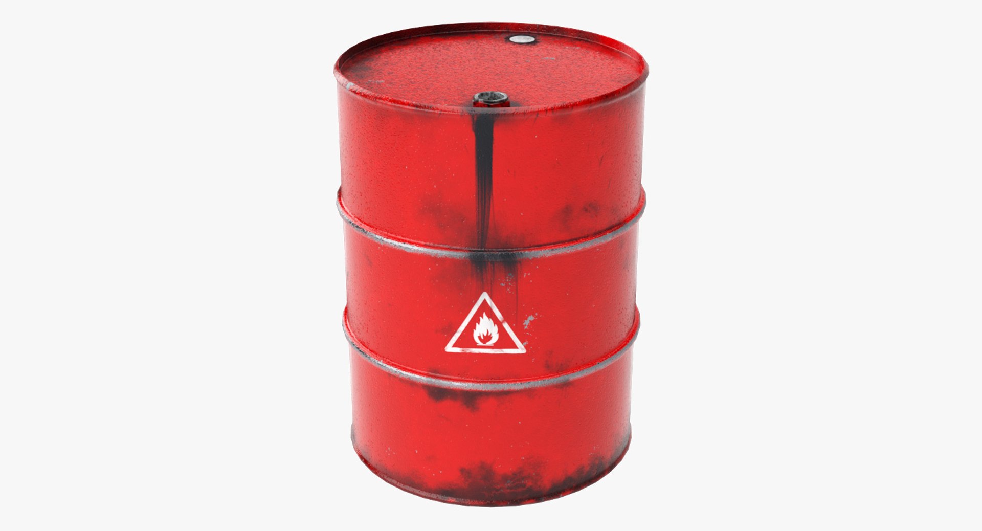 3D Model Red Oil Barrel - TurboSquid 1361582